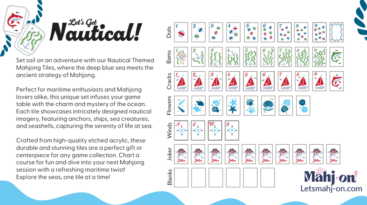 Let's Get Nautical! Mahjong Game Tile Set | Let's Mahj-On!